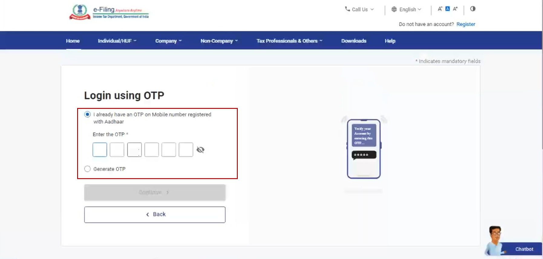 Login User Manual | Income Tax Department